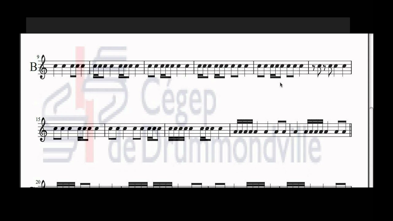 Exercice lecture Rythmique 2B.mov - YouTube