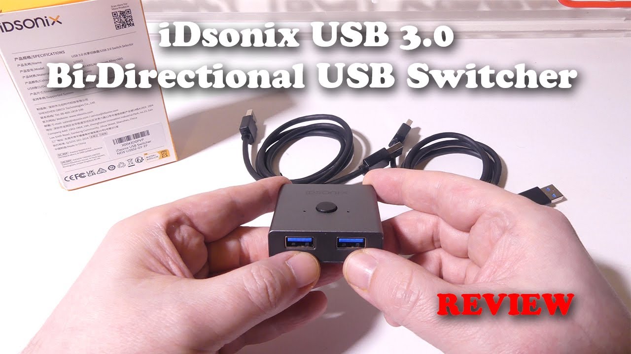 iDsonix USB 3.0 Bi-Directional USB Switcher REVIEW - YouTube