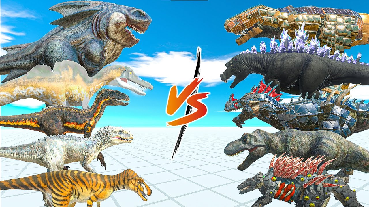 Spinosaurs, Giganotosaurus, Indoraptor, Indominus rex vs T-rex ...