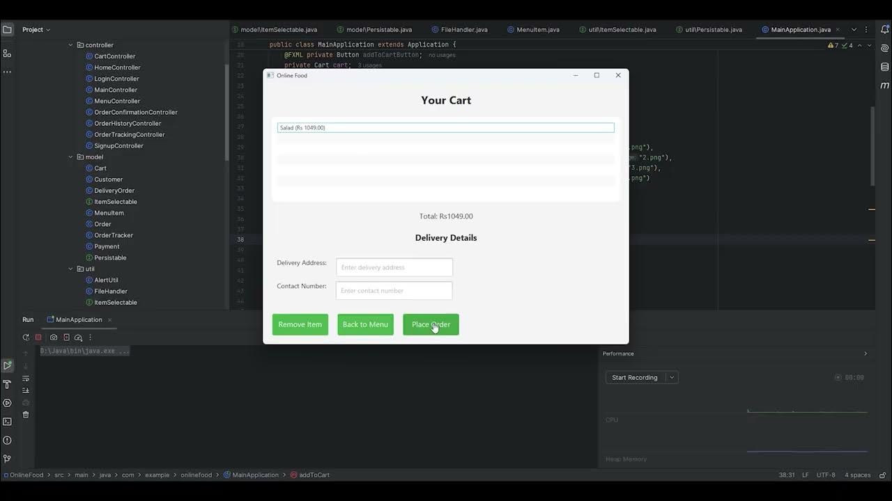 Dawa video demo for java online food ordering system - YouTube