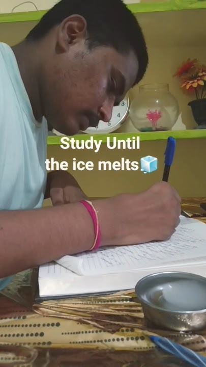 Day 1 Study Challenge – Study With Me Until the Ice Melts 🧊 | #studywithme #challenge - YouTube