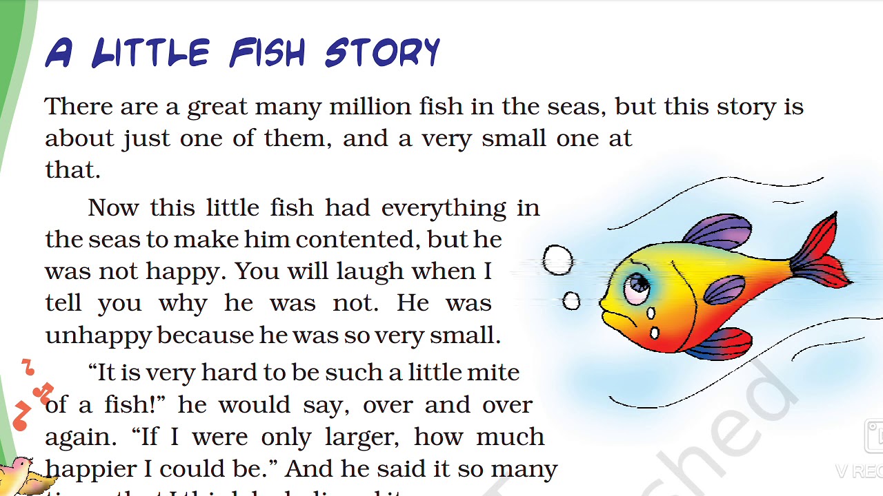 English book class of 3rd ,The story of unit 4 "A Little Fish Story ...