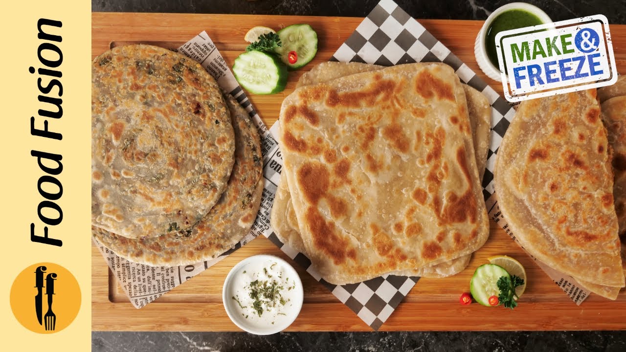 3 Make and Freeze Paratha Recipes By Food Fusion (Ramzan Special) - YouTube