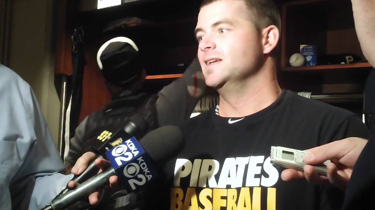 Matt Hague picks up his first major league hit and RBI to tie the game ...