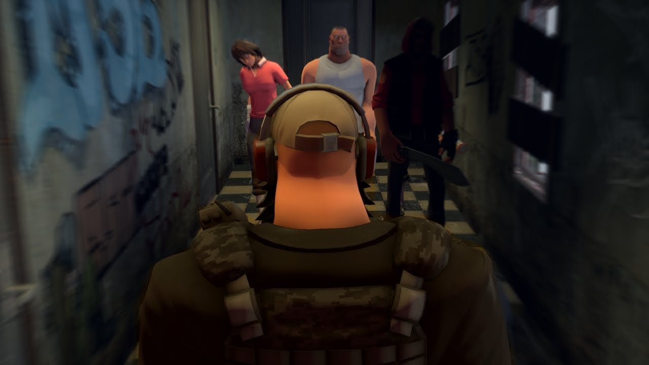[SFM] [TF2] - Hallway fight scene - YouTube