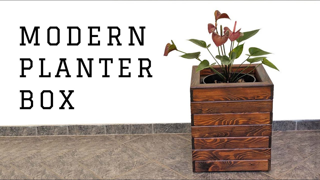 Simple Pine Wood Planter Box - YouTube