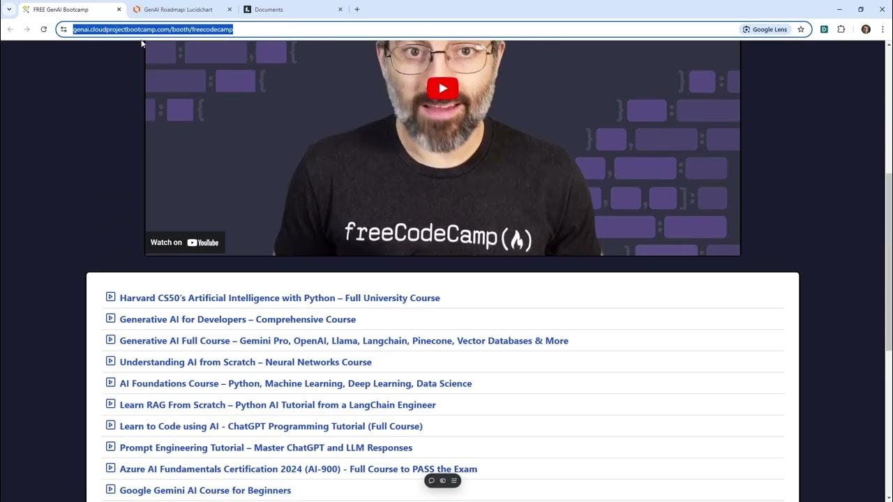 Additional Resources from freeCodeCamp - YouTube