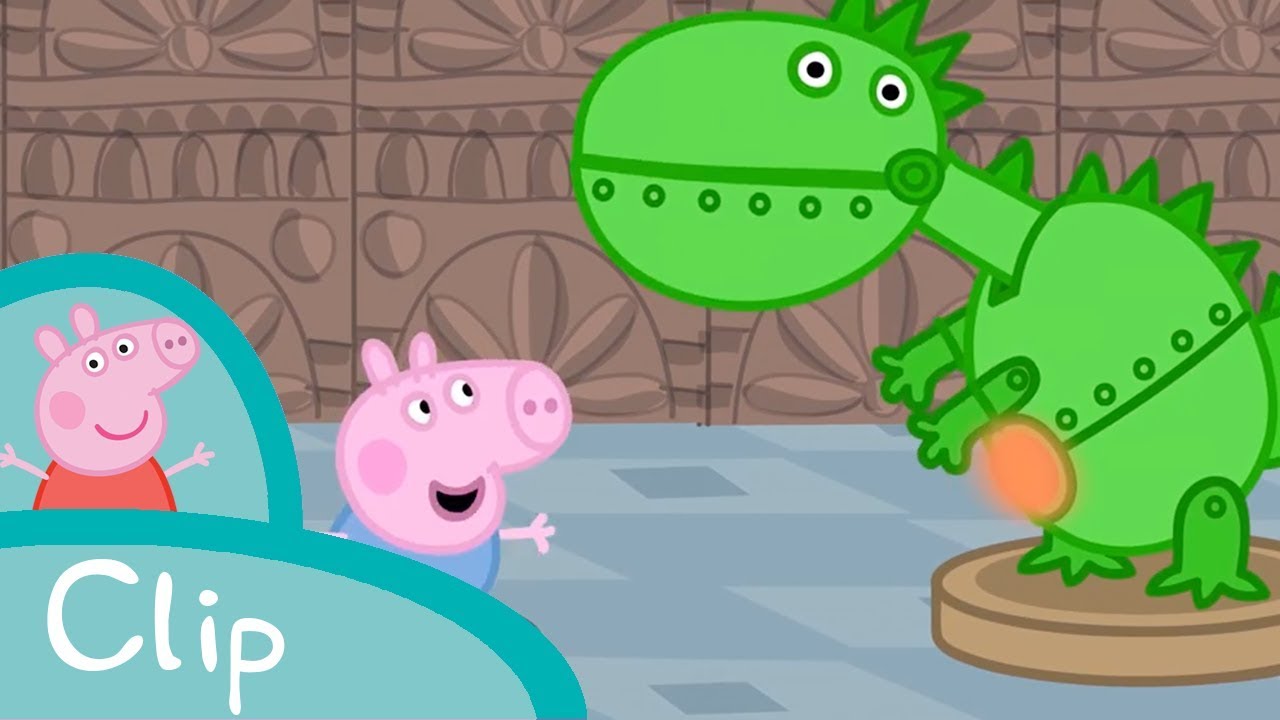 Peppa Pig Episodes - George visits the dinosaur museum (clip) | Family ...