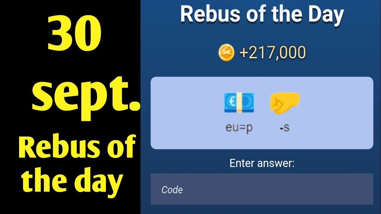 rebus of the day musk empire 30 september | x empire rebus of the day ...