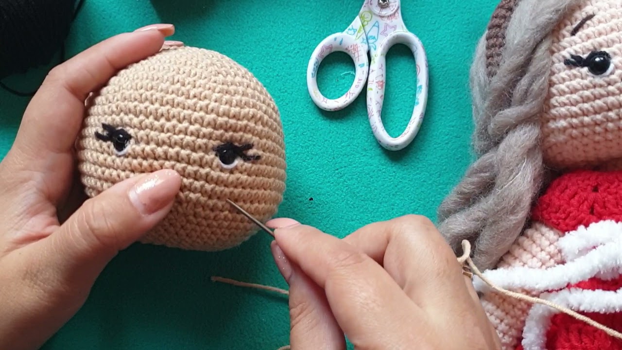 Papusa crosetata Sophie( tutorial video pas cu pas) Partea 5-a ...