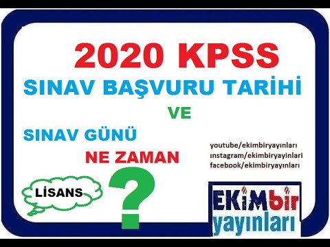 2020 KPSS SINAV BAŞVURU TARİHİ VE SINAV GÜNLERİ