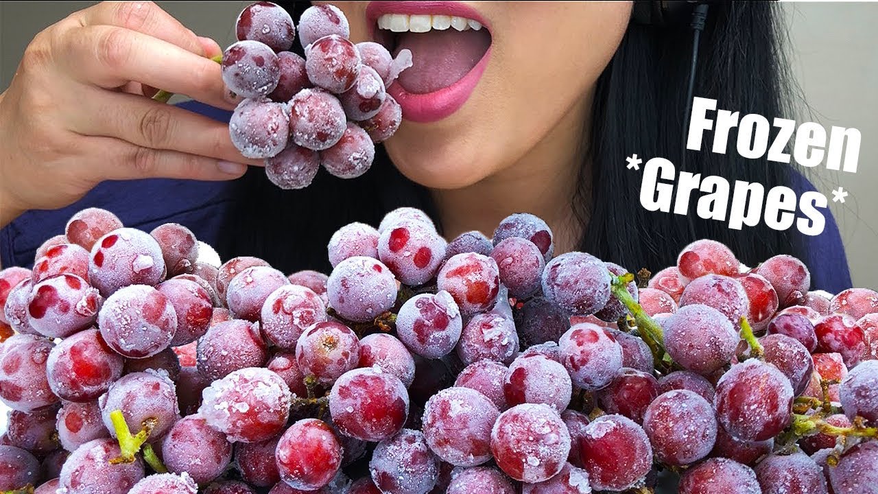 ** ASMR FROZEN GRAPES ** (Slushy Eating Sounds) | No Talking | ASMR ...