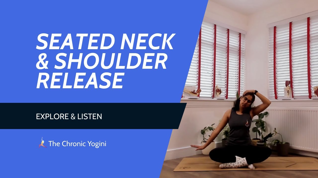 Seated Neck & Shoulder Release | Gentle Yoga | Seated Yoga | Stretch ...