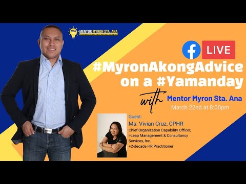 #MyronAkongAdvice on a #Yamanday Season 1, Episode 1 featuring Ms. Vivian Cruz