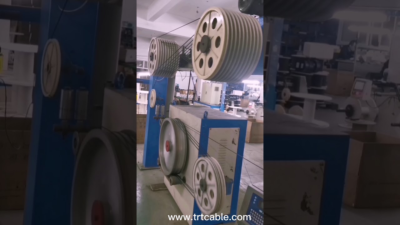 FTTH DROP CABLE PRODUCTION LINE - YouTube