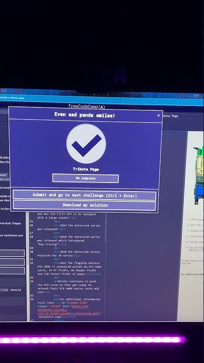 freeCodeCamp.org Tribute page complete!! #shorts - YouTube