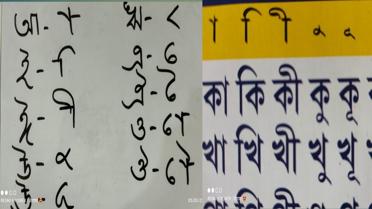 স্বরবর্ণ কার চিহ্ন। স্বরচিহ্ন / কার চিহ্ন। আ- কার ই-কার। swarabarna kar ...