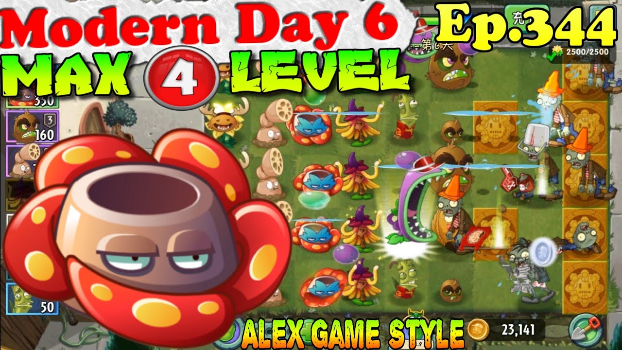 Plants vs. Zombies 2 (China) - Rafflesia MAX 4 level - Modern Day 6 (Ep ...