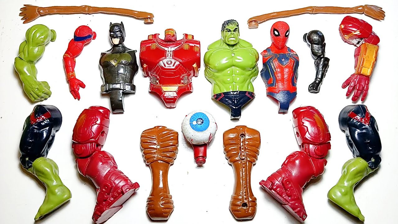 AVENGERS TOYS ASSEMBLE SPIDERMAN, HULK SMASH, BATMAN, HULKBUSTER ...