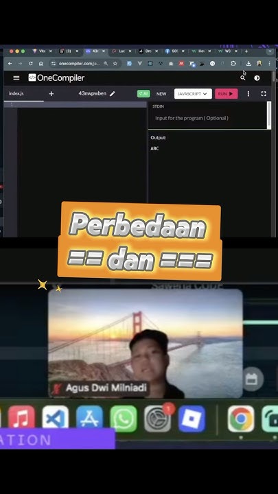 perbedaan == dan === #tutorial #coding #programmer #shorts - YouTube