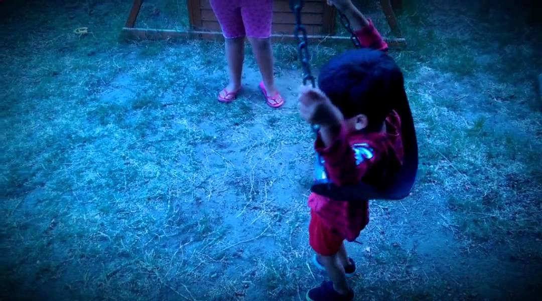 epic fail boy struggles to get on swing - YouTube