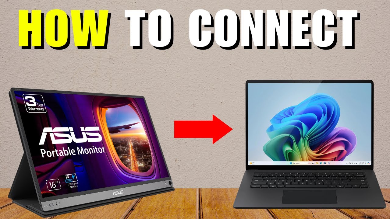 How To Connect ASUS Portable Monitor To Laptop - YouTube
