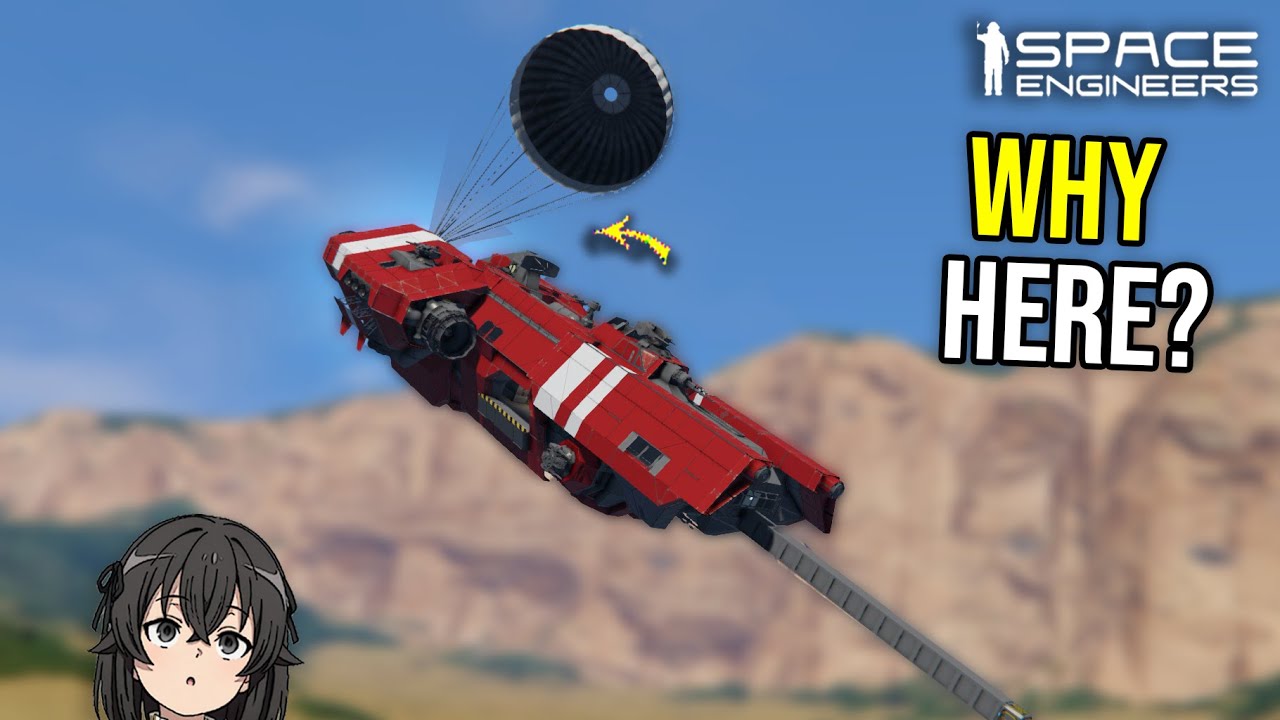 Why Put Ship Landing Parachute at The Back Ever? Space Engineers - YouTube