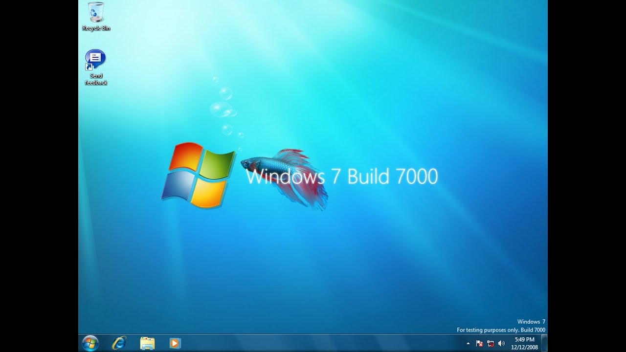 Taking a look at Windows 7 Build 7000 (Beta) - YouTube