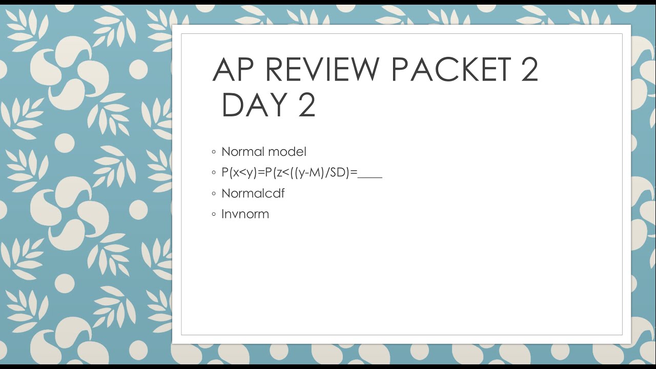 AP Review Packet 2 Day 2 page 2 lecture - YouTube