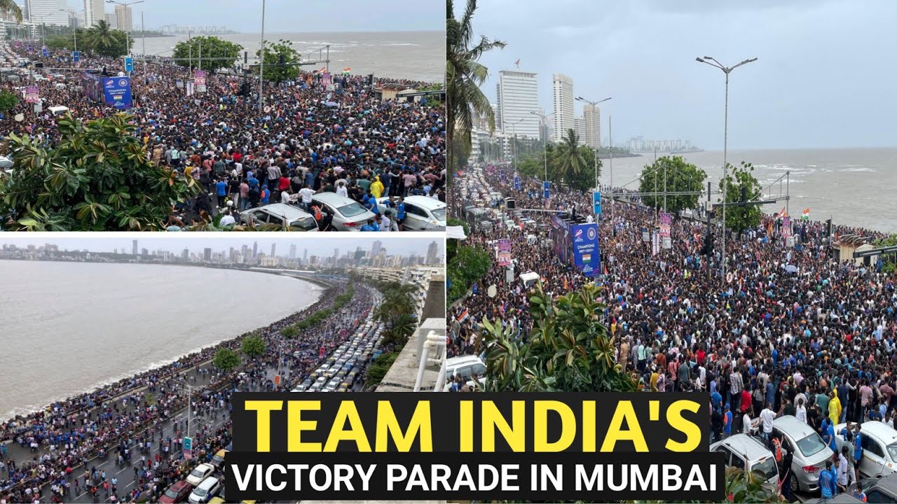 LIVE: Indian Cricket Team Arrives in Mumbai for T20 World Cup Victory ...