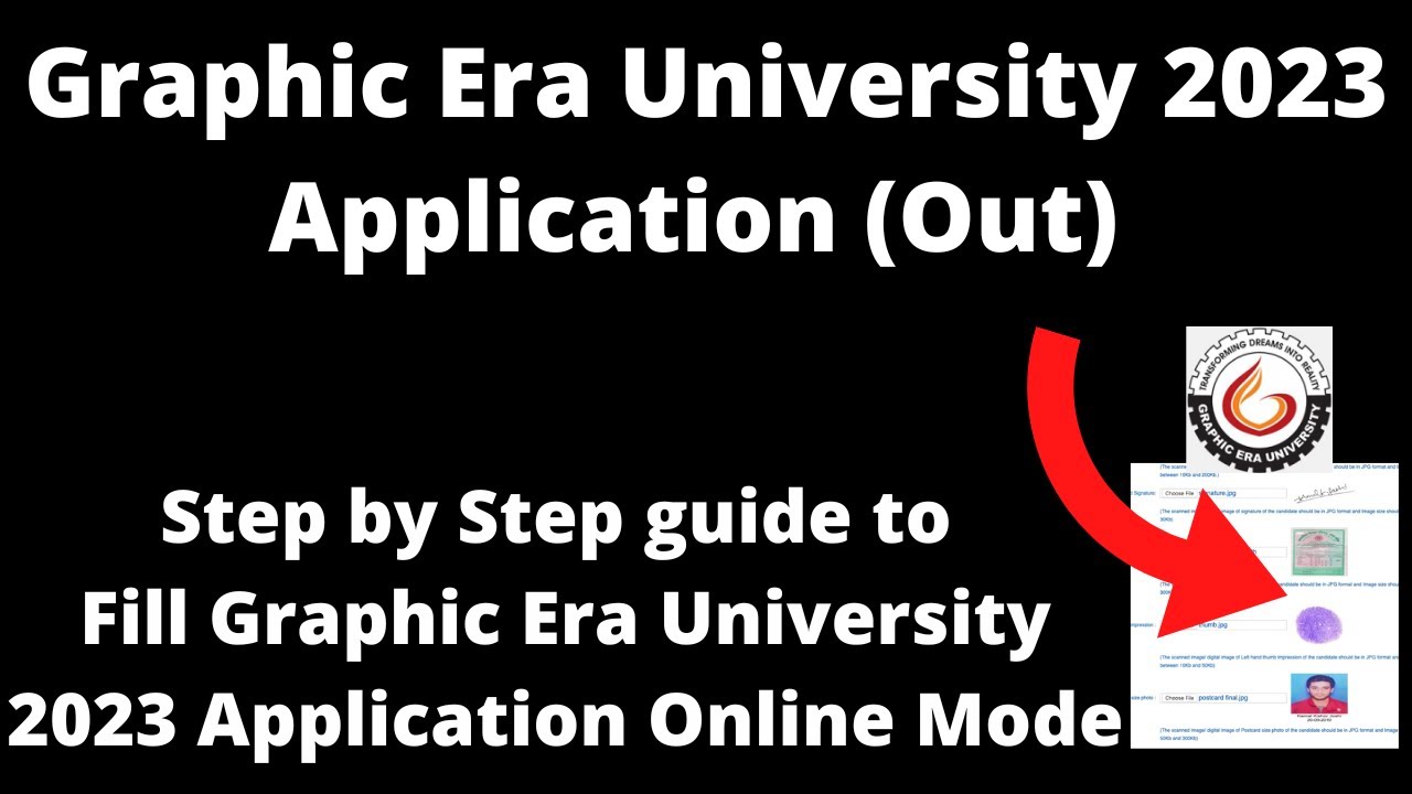 Graphic Era University Admission 2023 Application(Started)- How to Fill ...