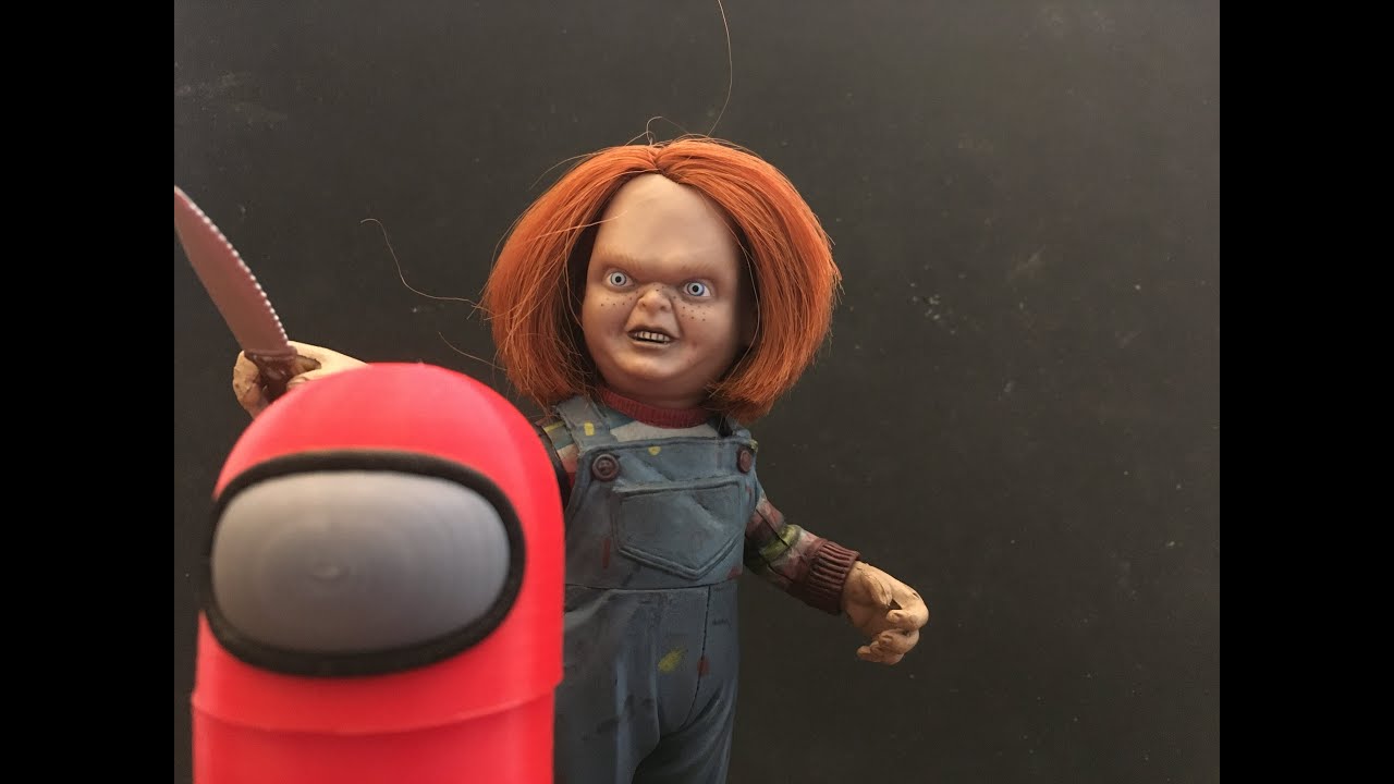Chucky finds Among Us Imposter Stop Motion - YouTube