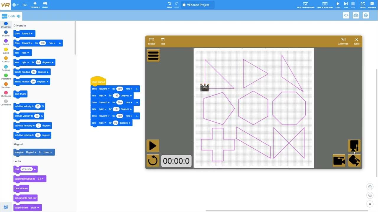 VEX VR - Shape tracer - YouTube