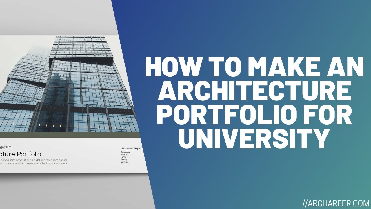 How to Make an Architecture Portfolio for University //Archareer - YouTube