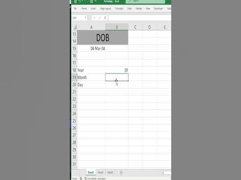 DOB Excel #lsdigitalacademy #excel #lksuryavanshi #exceltips #exceltech - YouTube
