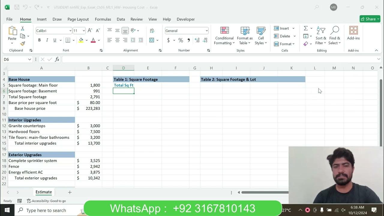 Exp19_Excel_Ch06_ML1_Housing_Cost | Excel Chapter 6 Mid-Level 1 - Housing Cost | excel Ch06 ML1 ...