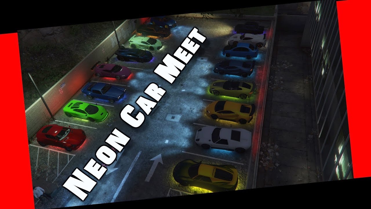 Neon Car Meet GTA 5 Online PS4 LIVE Car Show - YouTube
