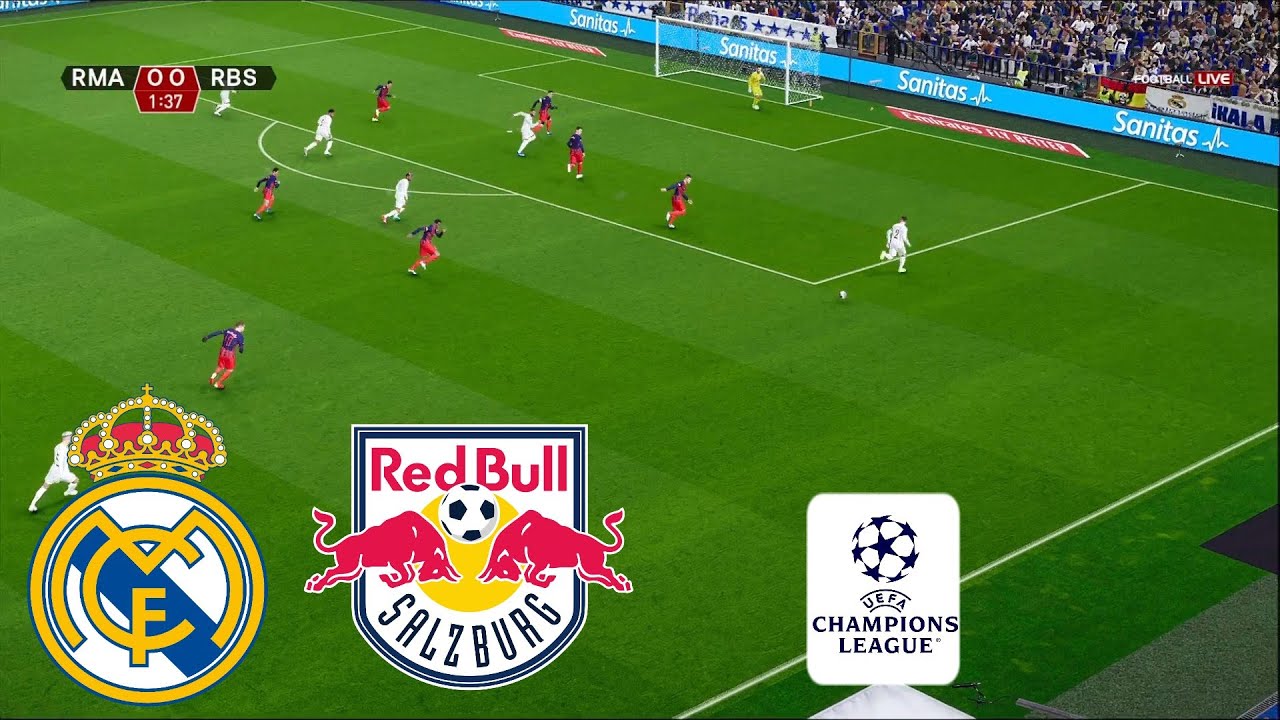 Real Madrid vs RB Salzburg UEFA Champions League (UCL) 2024/25 | Simulación de partido completo ...
