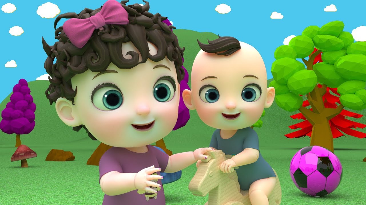 Baby Plays In Outdoor Playground For Kids Pretend Play - Amusement Park ...
