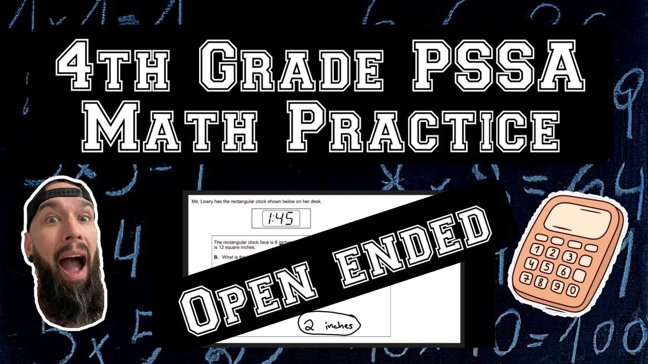 4th Grade PSSA Math Help - Open Ended Example (Time, Area, Conversions ...