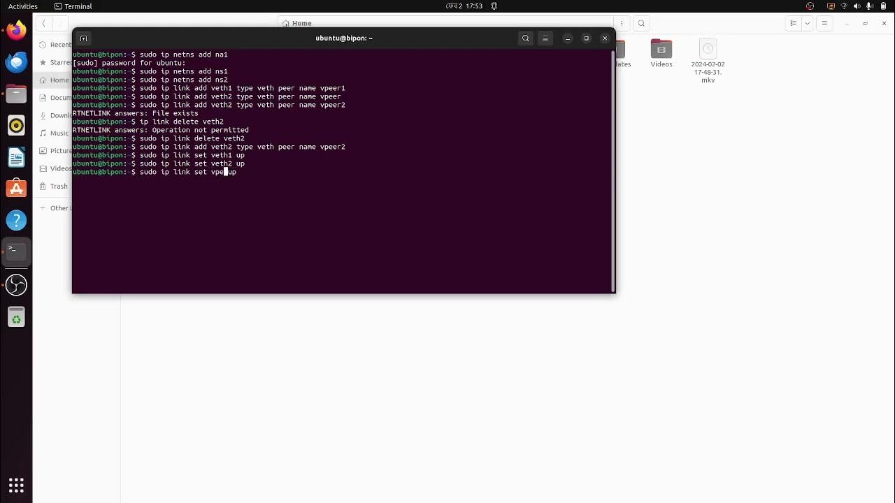 Create two Namespaces and connect them using Linux bridge (vm/web) | DevOps - YouTube