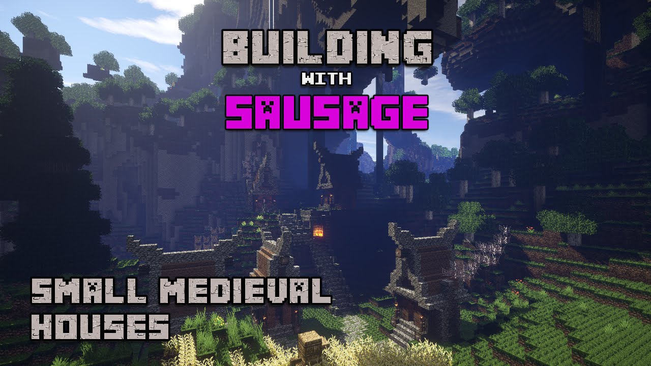 Minecraft - Building with Sausage - Small Medieval Houses!!! - YouTube