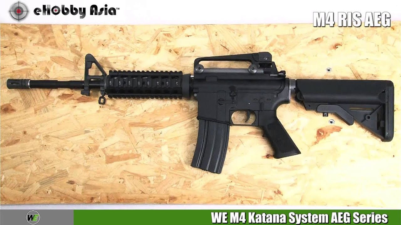 WE M4 Katana System AEG Series by eHobby Asia - YouTube