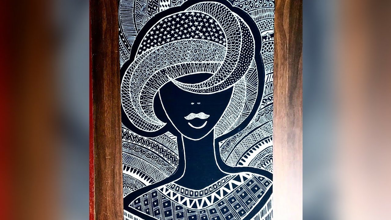 Doodle art for beginners - II | Lady doodle | Zentangle - YouTube