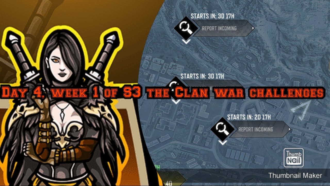 Day 4, week 1 of S3 the Clan war challenges COD mobile - YouTube
