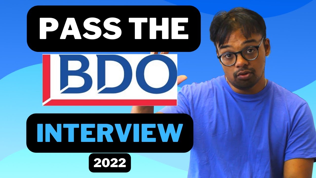 [2022] Pass the BDO Interview | BDO Video Interview - YouTube