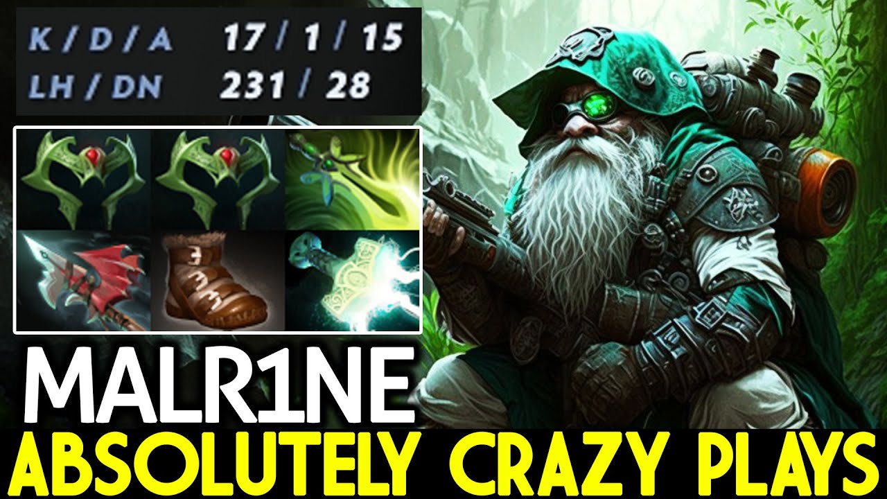 MALR1NE [Sniper] Full Agility Build Absolutely Crazy Plays Dota 2 - YouTube
