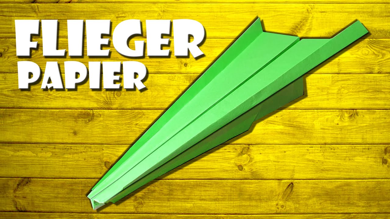 Papierflieger selber falten aus Papier - looping paper airplane origami ...