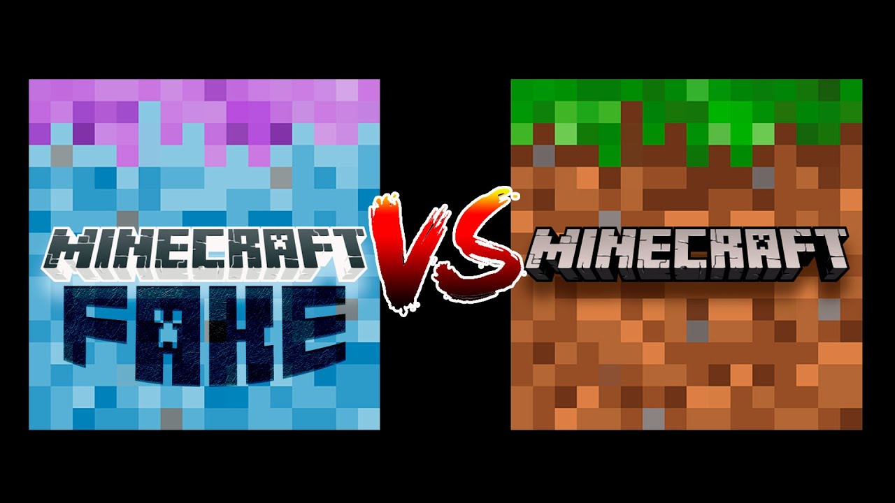 FAKE Minecraft PE VS REAL Minecraft PE (WHICH ONE IS BETTER?) - YouTube