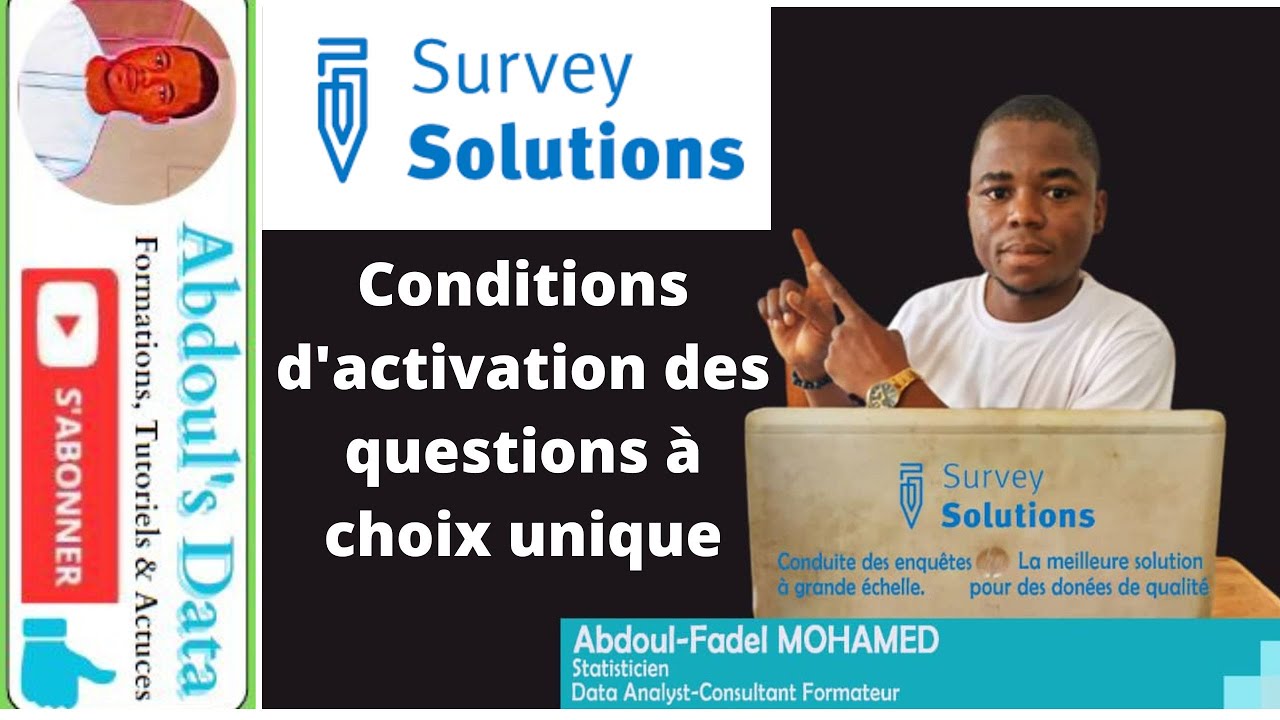 Survey Solutions tutoriels Condition d'activation des questions à choix ...